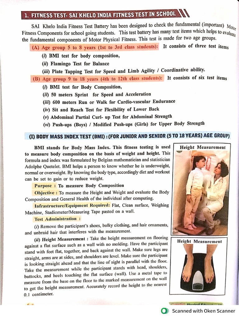 Class 12 Practical 1st Physical Fitness Test | PDF