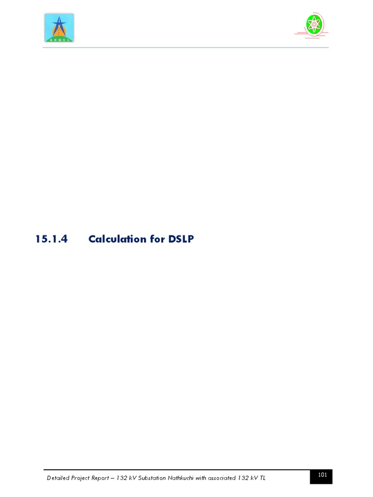DSLP Calc Narc | PDF | Electrical Substation | Electrical Engineering
