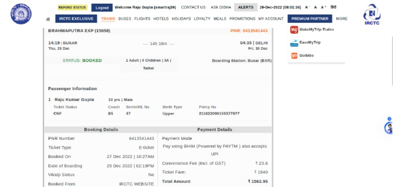 IRCTC Next Generation ETicketing System | PDF
