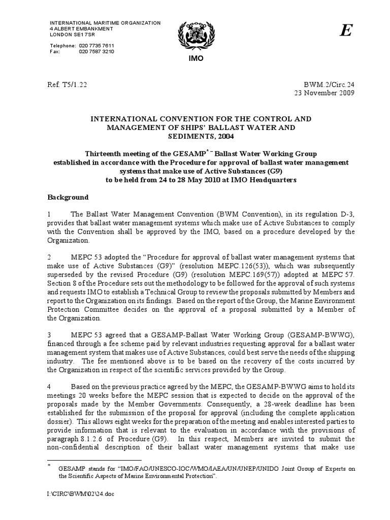 BWM.2 Circ.24 | PDF | Arbitration | Justice