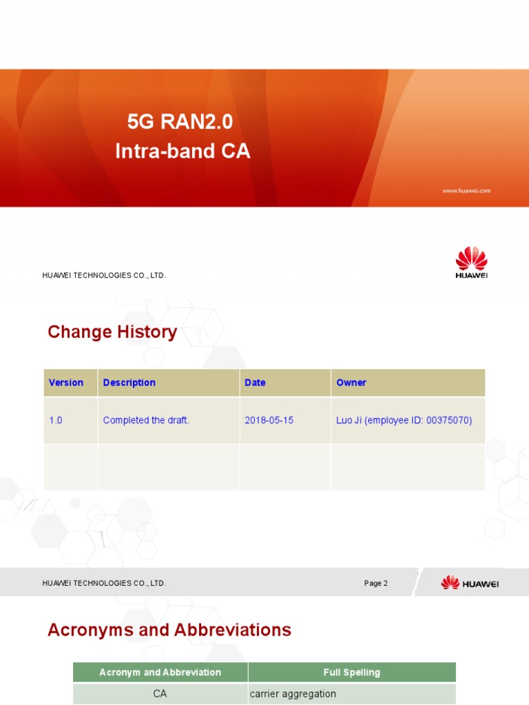 5G RAN2.0 Training Course-Intra-band CA | PDF | Telecommunications Engineering | Mobile Technology