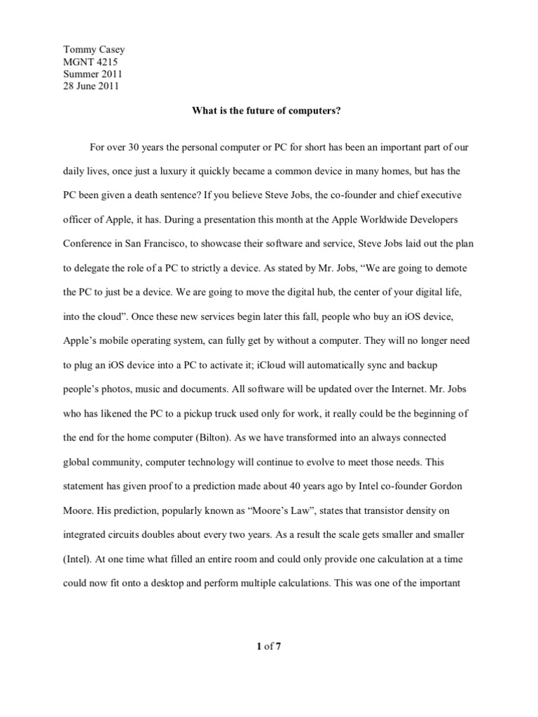 What Is The Future of Computers | PDF | Artificial Intelligence ...