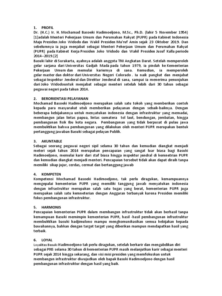 Role Model Basuki | PDF