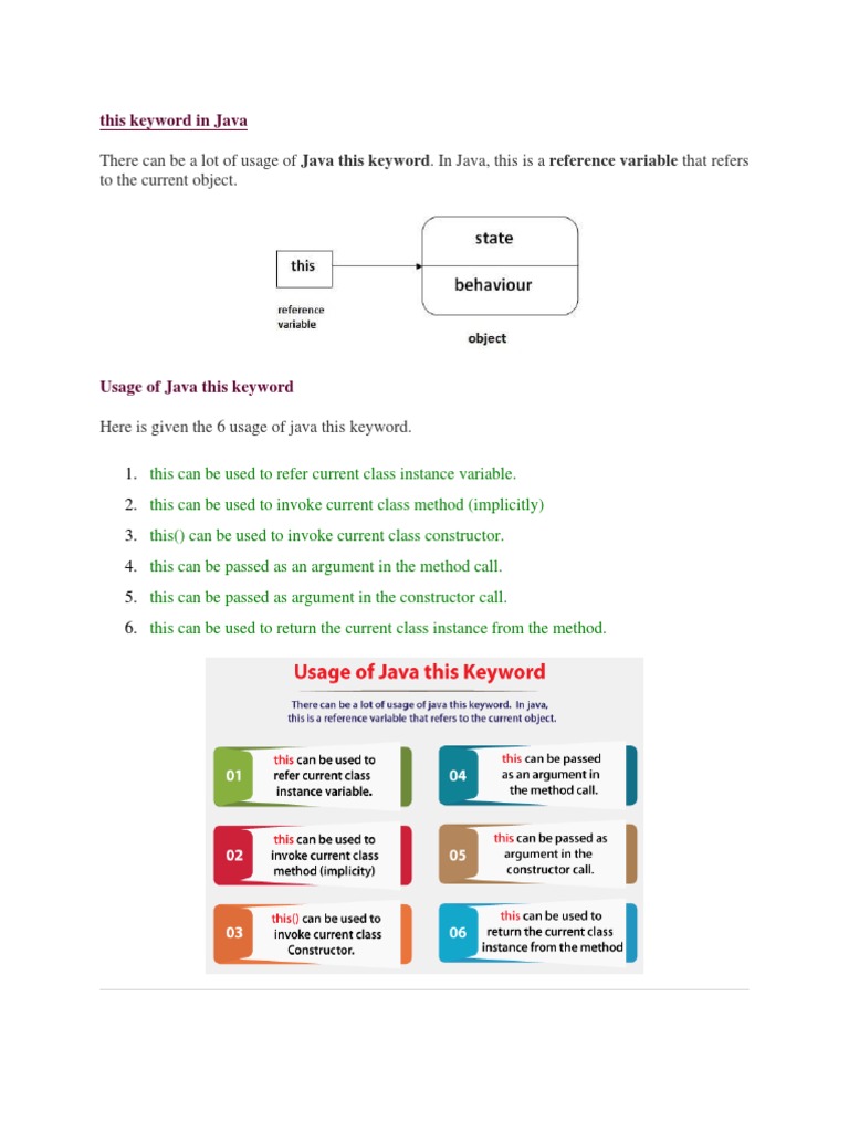 This Keyword In Java Pdf Programming Constructor Object Oriented 7711