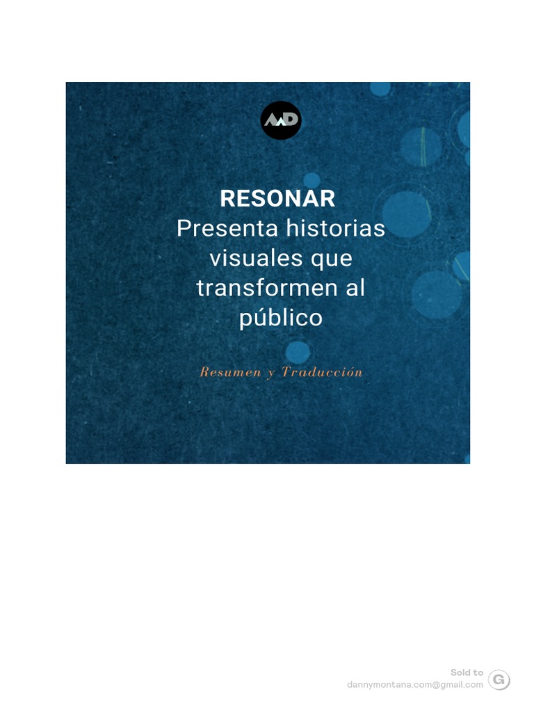 Resonar - Presentar Historias Visuales - Resumen Del Libro | PDF | Las ...