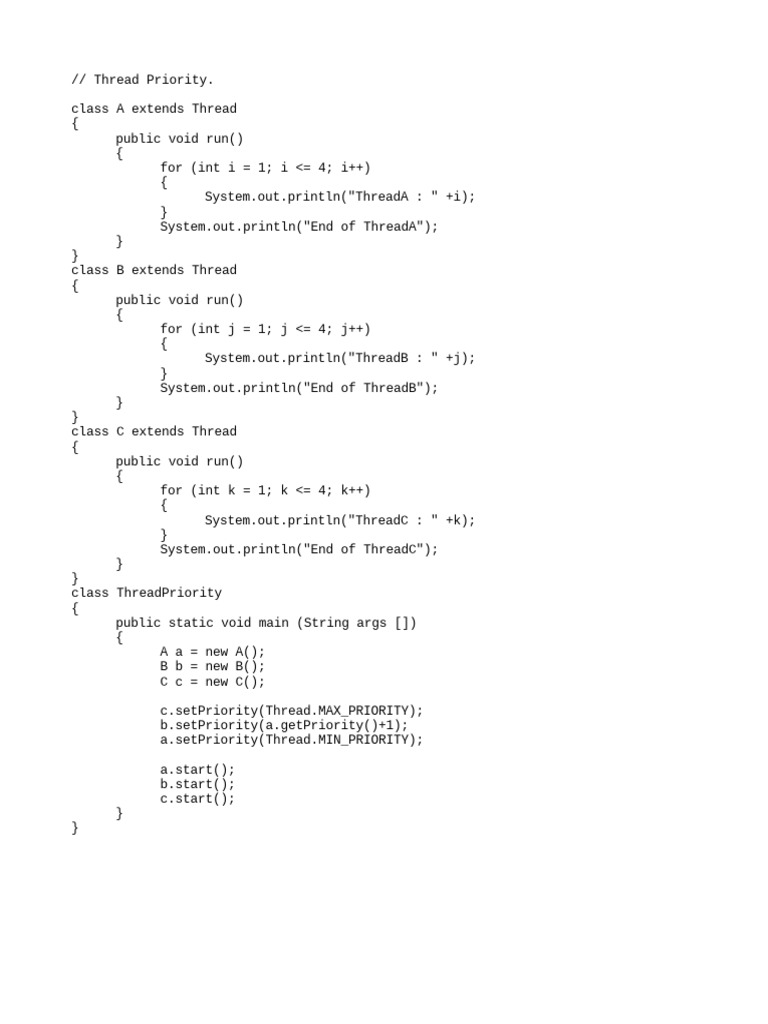 Thread Priority | PDF