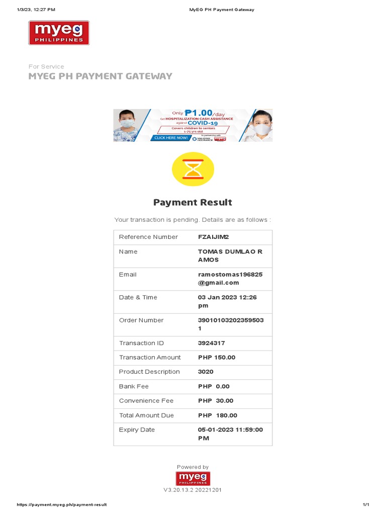 Myeg PH Payment Gateway | PDF