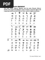 Hebrew Alphabet Chart with Meanings | PDF | Western Calligraphy ...