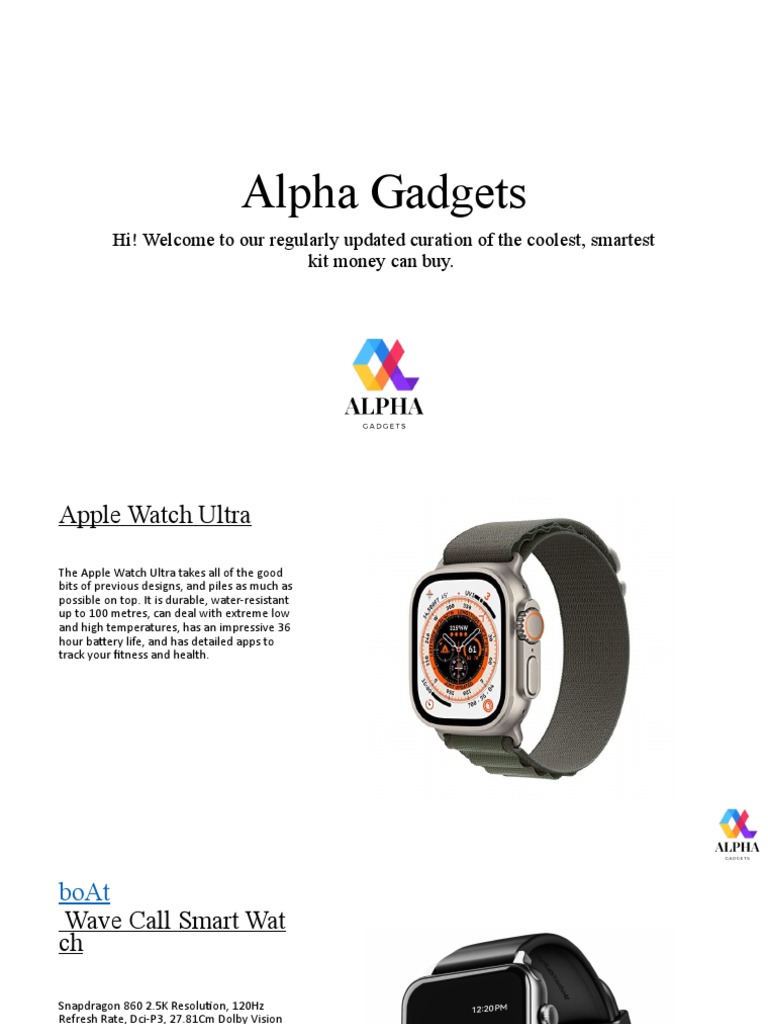Alpha Gadgets | PDF | Computers
