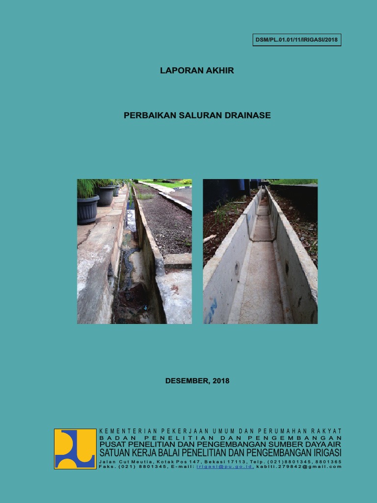 Laporan Akhir Perbaikan Saluran Drainase 2018 | PDF