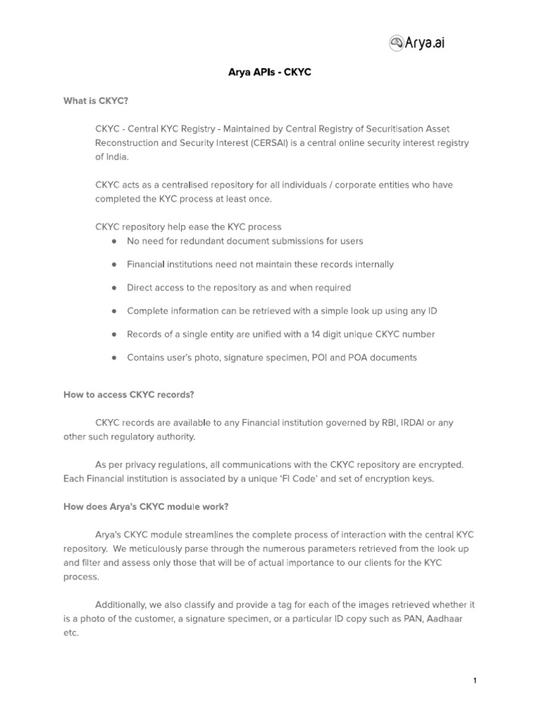 Ckyc Api | PDF