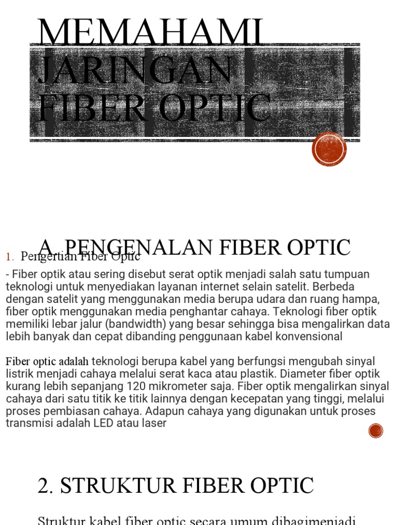 Konsep Dasar Fiber Optic | PDF