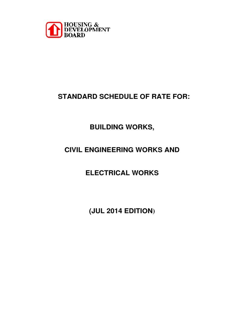HDB Standard Rates for Building Works | PDF | Deep Foundation | Concrete