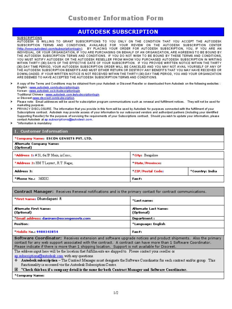 AutoCAD Checklist Escon | Download Free PDF | Subscription Business ...