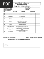 Injection Moulding Sop | PDF | Quality | Business Process