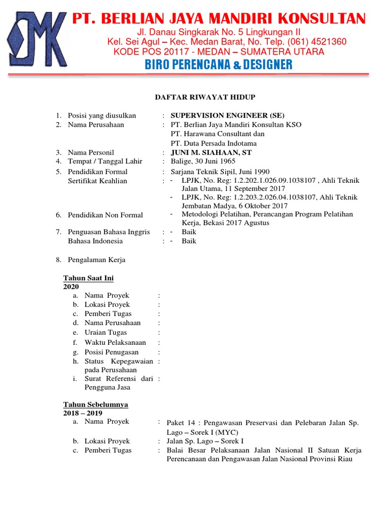 (FInal) CV. Juni M Siahaan | PDF