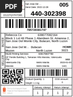 Sample JNT Waybill | PDF