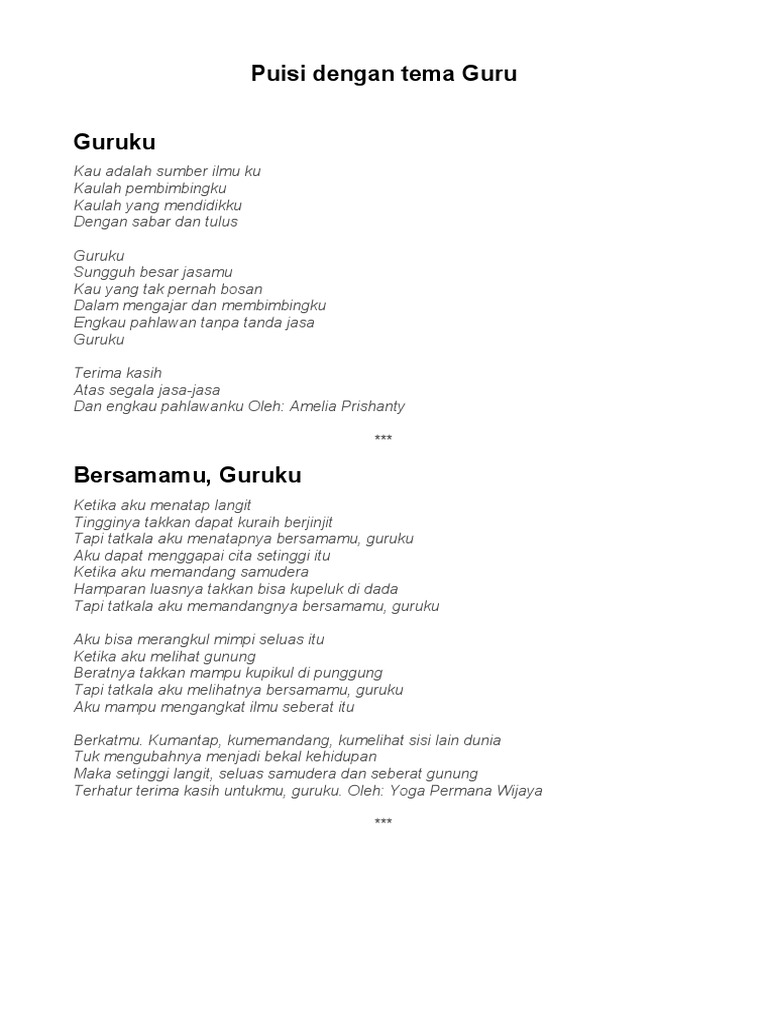 Puisi Pendidikan | PDF