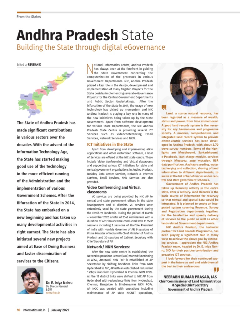 E Governance in AP | PDF | University And College Admission ...