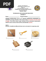 First Quarter Exam Tle 9 Cookery Tos | PDF | Foods | Home