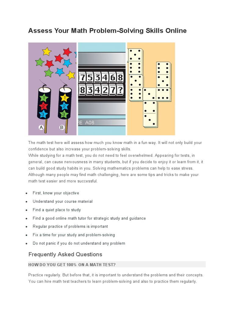 Assess Your Math Problem-Solving Skills Online | PDF | Mathematics ...