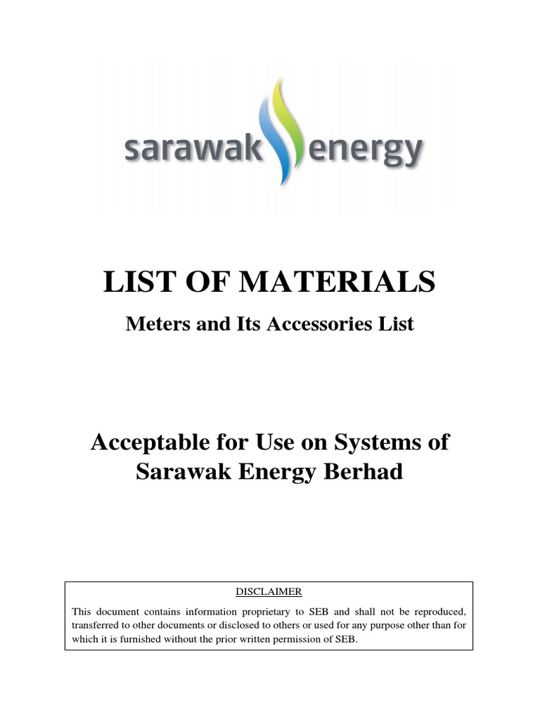 SEB Accepted Meters and Its Accessories List - Ver1.2 | PDF ...