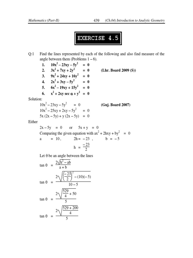 Grade 10 Analytical Geometry Exercises | PDF | Equations | Analytic ...