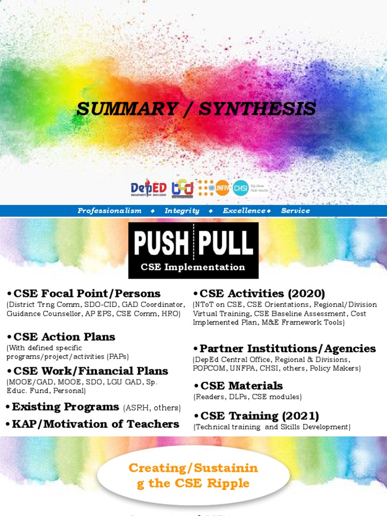 3-CSE Conference - Summary - Synthesis | PDF
