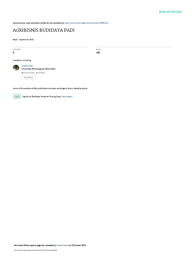 Buku Agribisnis Budidaya Padi | PDF