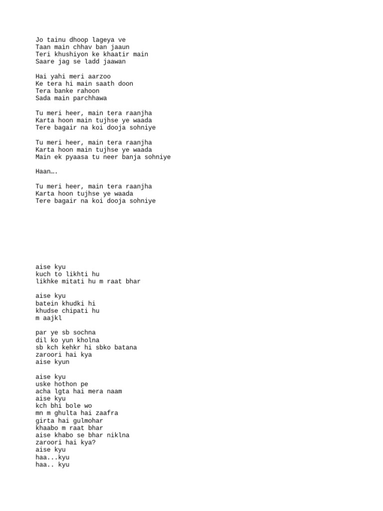 Lyrics - Rito and Aise Kyu | PDF