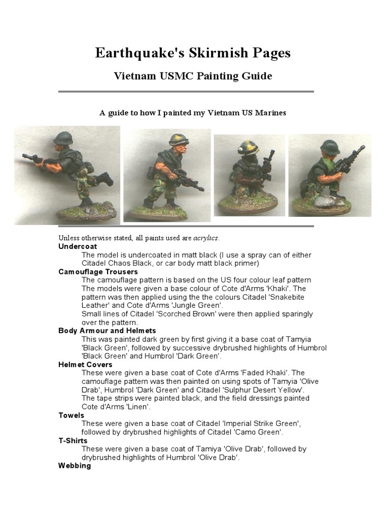 USMC Paint Guide | PDF | Military Personal Equipment