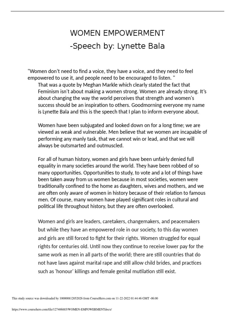 Women Empowerment | PDF | Empowerment | Woman