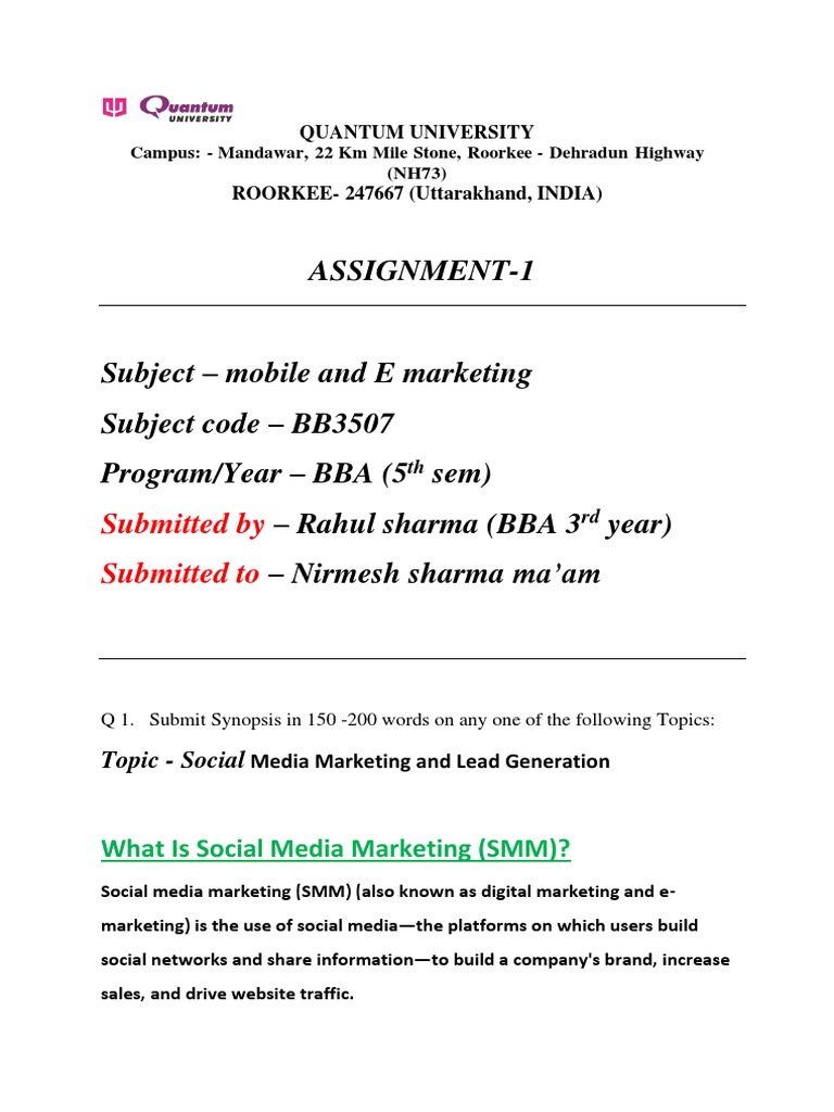 Social Media Marketing Insights by Rahul | PDF | Social Media | Popular ...
