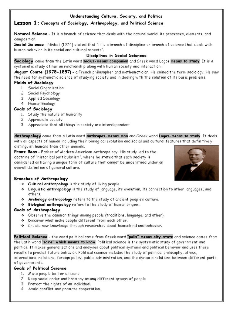 Handouts Week 1 | PDF | Anthropology | Science