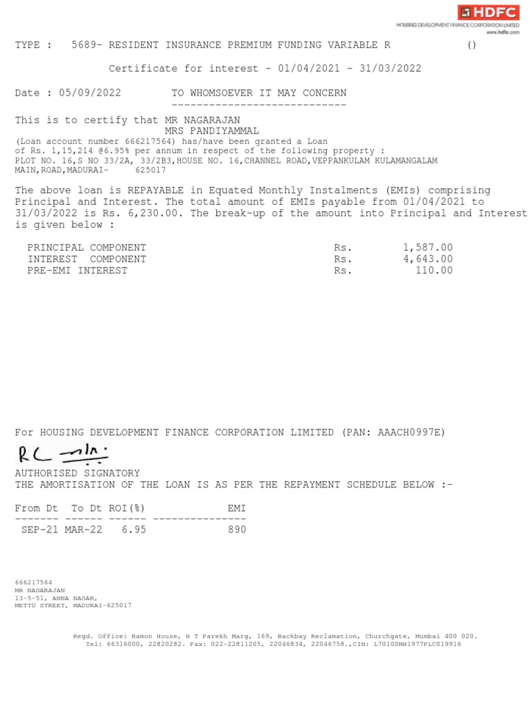 Loan Certificate: Madurai Property | PDF | Business | Technology & Engineering