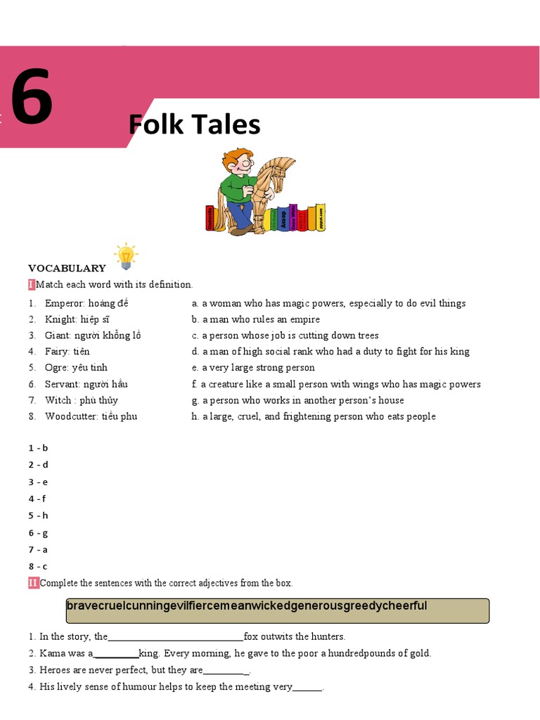 Unit 6- Vocabulary | PDF | Fairy Tales | Folklore