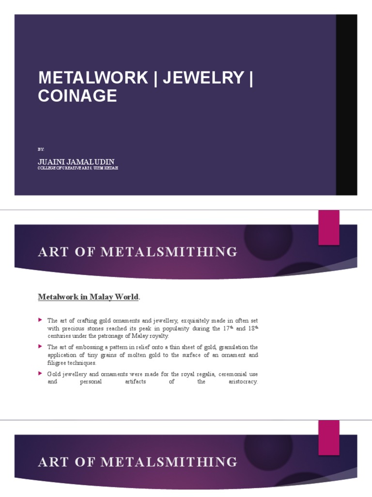 Lecture 9 VCS155 - Metalwork and Jewellery | PDF | Jewellery | Metalworking