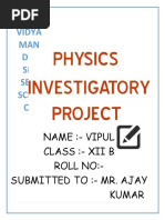 Physics Project Class-XII (2021-22) - Investigatory Project | PDF ...