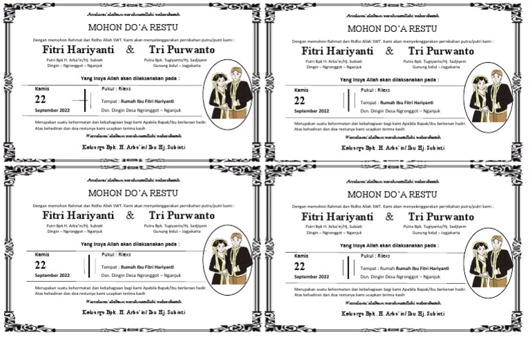 Undangan Kotak Manten | PDF