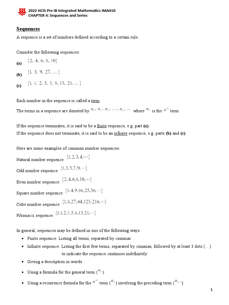 (SS) Sequence and Series | Download Free PDF | Series (Mathematics ...