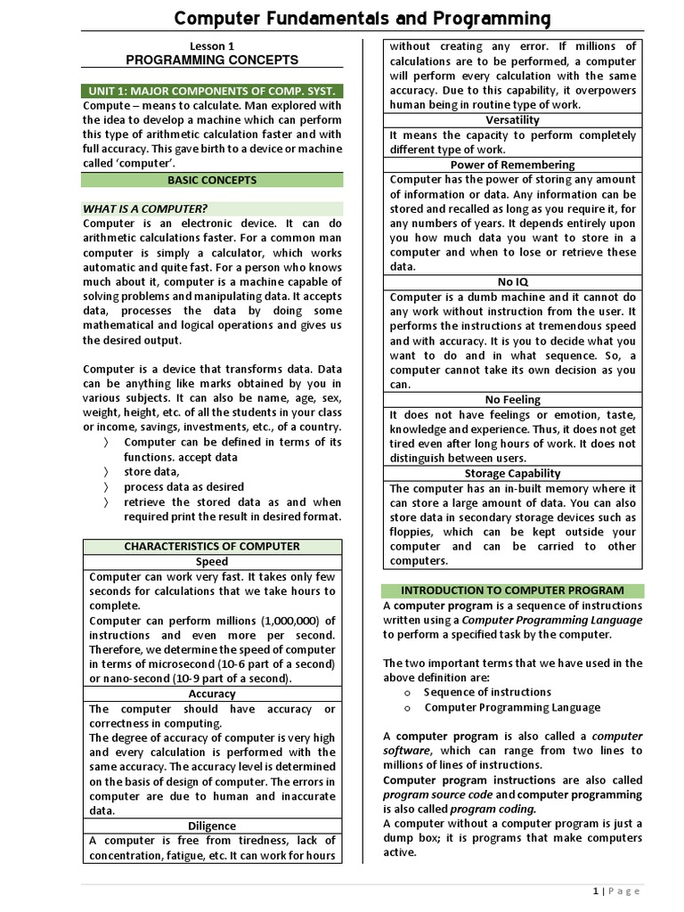 CFP Notes | PDF | Programming | Computer Program