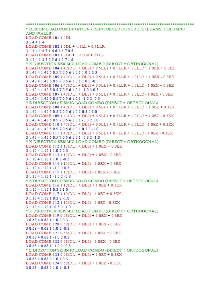 Load Combination | PDF | Architectural Design | Architecture