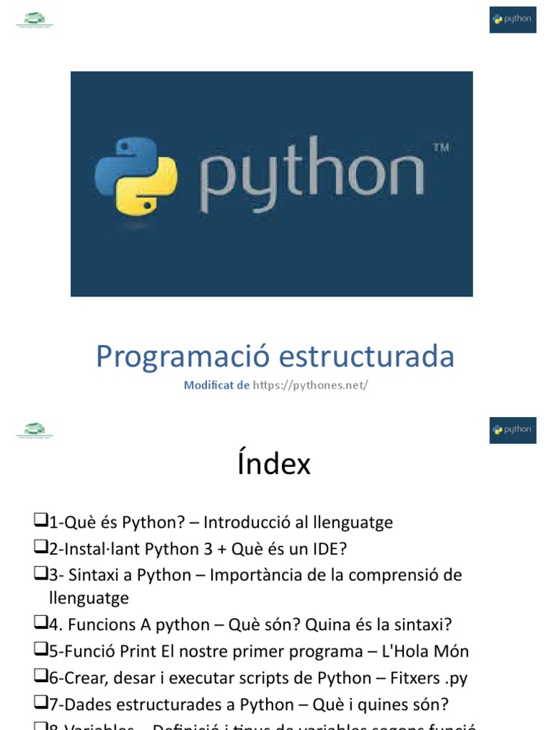 Python Curs Bàsic | PDF