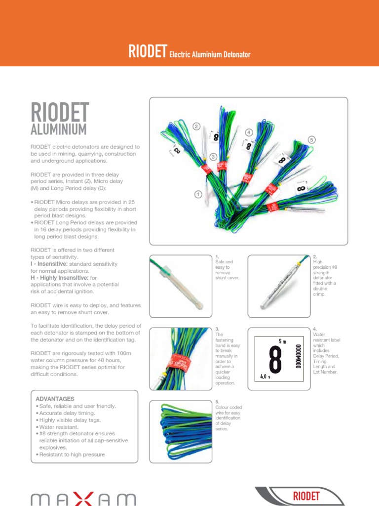 Detonador Rionel Maxam | PDF | Occupational Safety And Health ...