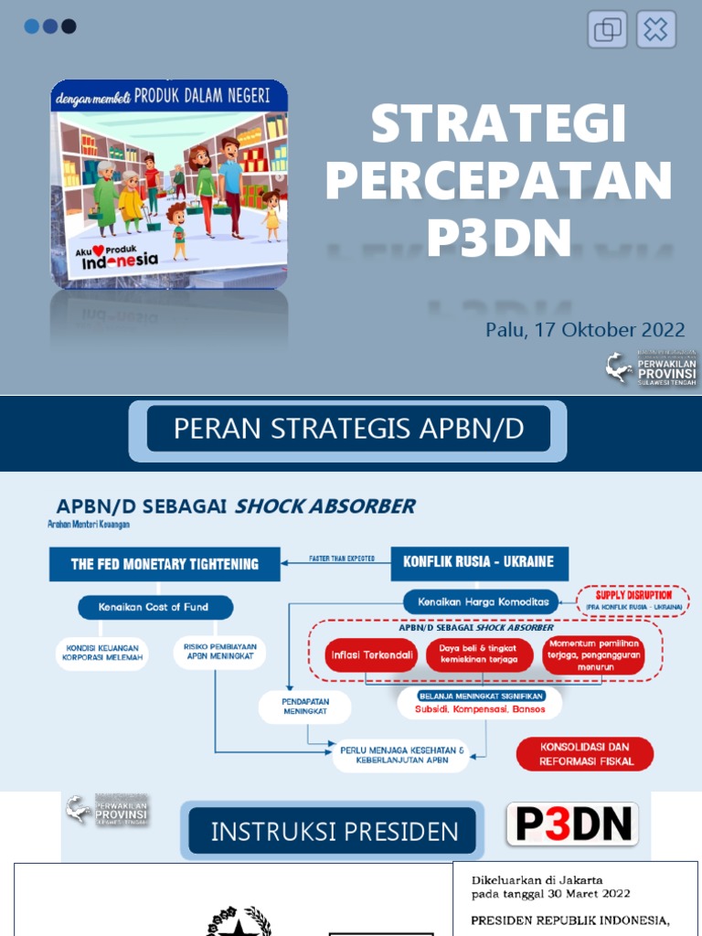 Strategi Percepatan P3DN di Sulawesi Tengah | PDF