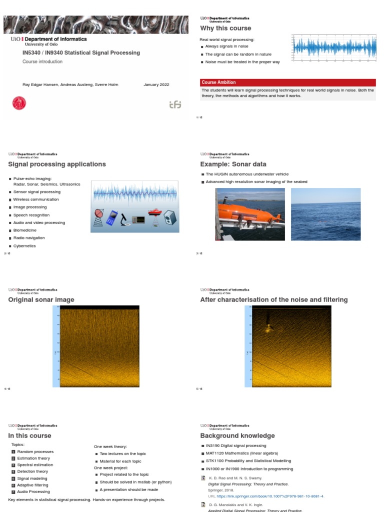 SSP 0 1 Introduction | PDF | Digital Signal Processing | Signal Processing