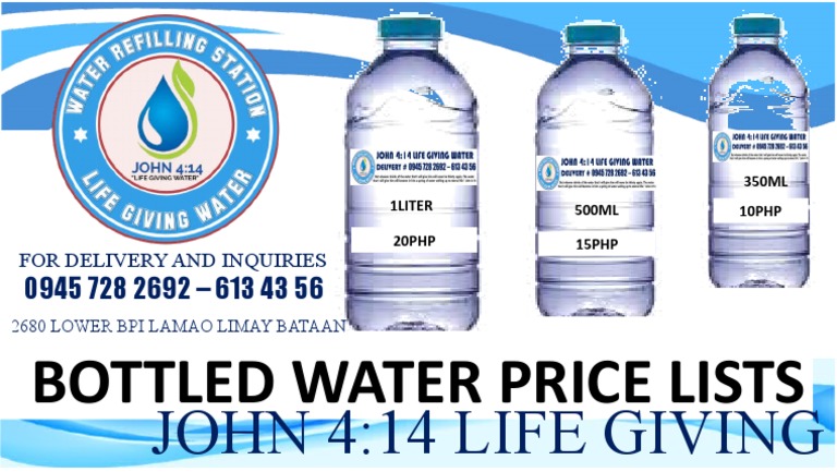 Price Lists Bottled Water | PDF