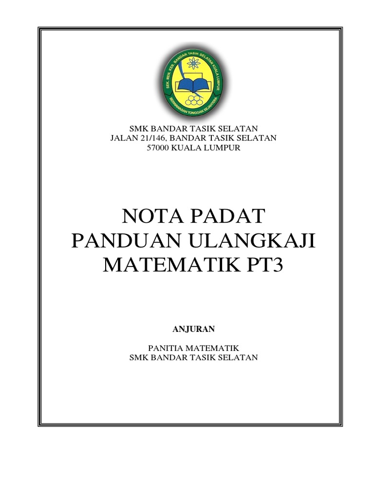Nota Padat Math PT3 2020 | PDF