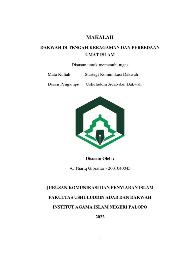Makalah Dakwah Di Tengah Keragaman Dan Perbedaan Umat Islam | PDF
