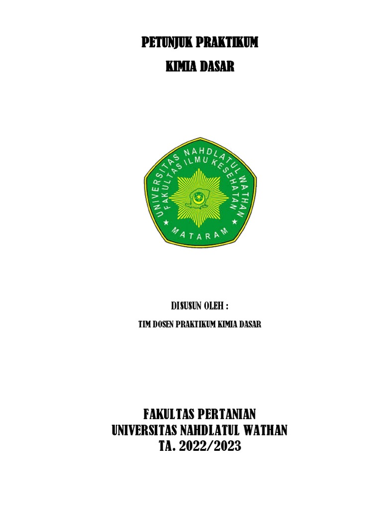 Petunjuk Praktikum Kimia Dasar 2019-2020 | PDF | Sains & Matematika